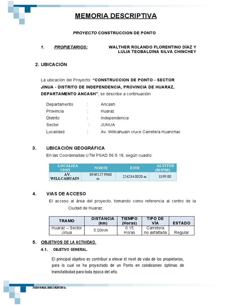 Memoria | PDF | Transporte | Economias