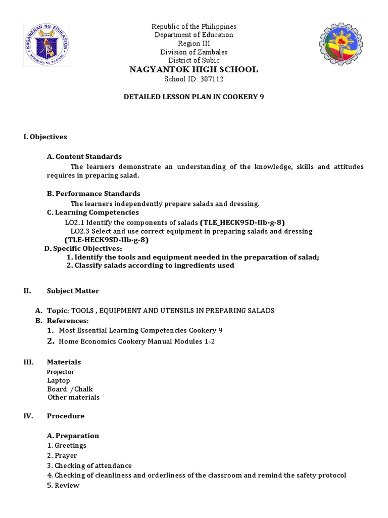 Tle DLP | PDF | Salad | Grilling
