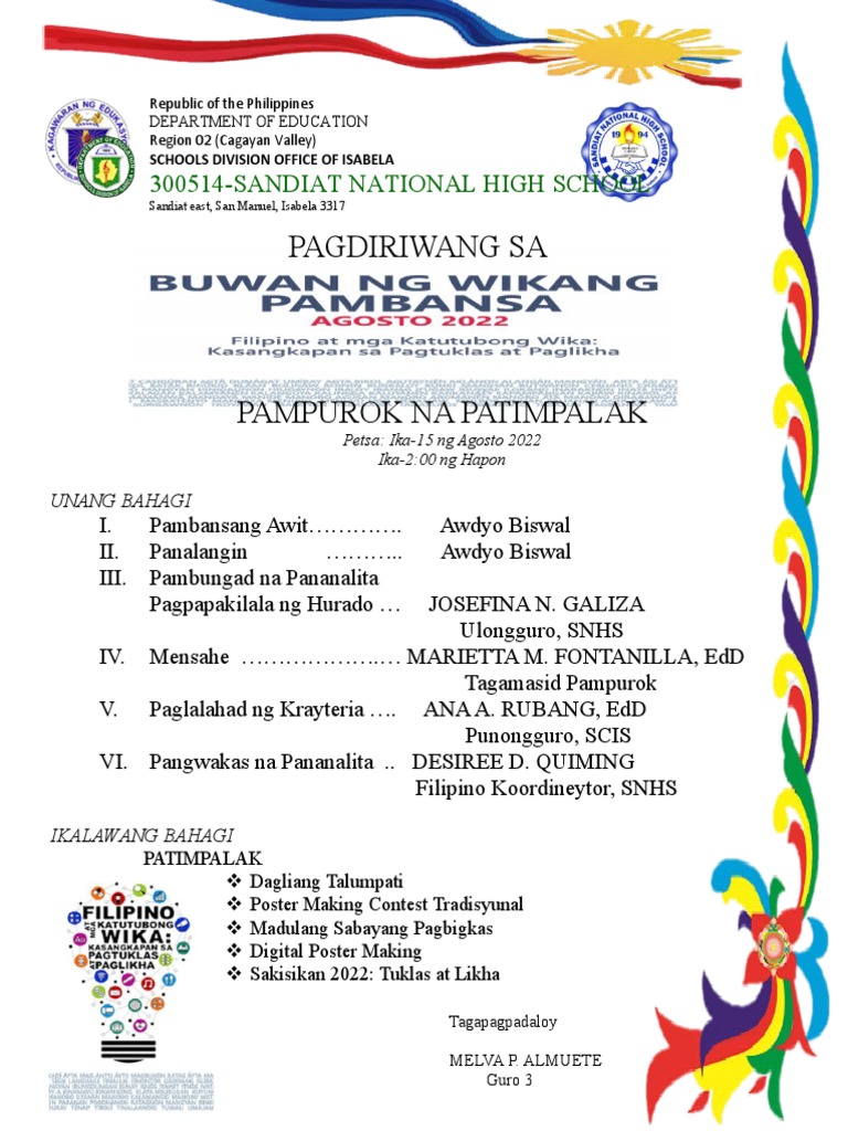 Buwan NG Wika Prog | PDF