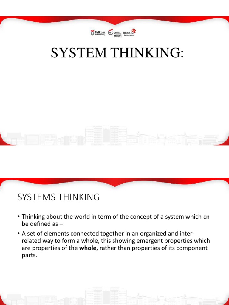 System Thinking | PDF | System | Systems Theory