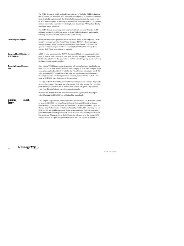 PWM Modes and Output Compare Unit Operation | PDF | Timer | Central ...