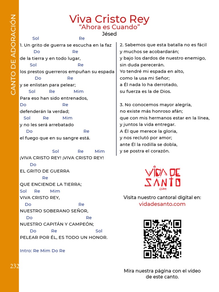 Viva Cristo Rey Letra PDF | PDF