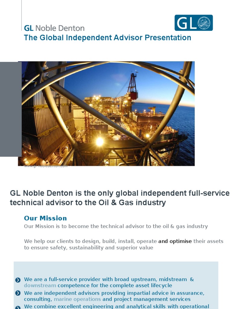 GL Noble Denton: Oil & Gas Advisors | PDF | Pipeline Transport ...