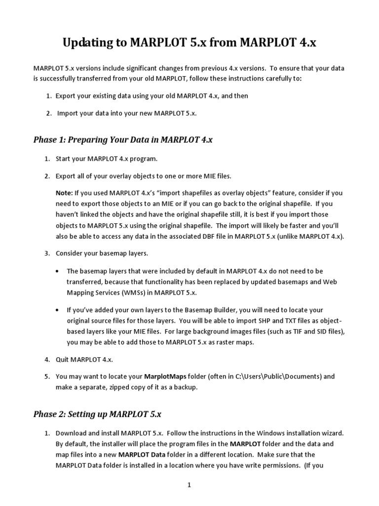 Marplot 4 To 5 Update | PDF | Computer File | Utility Software