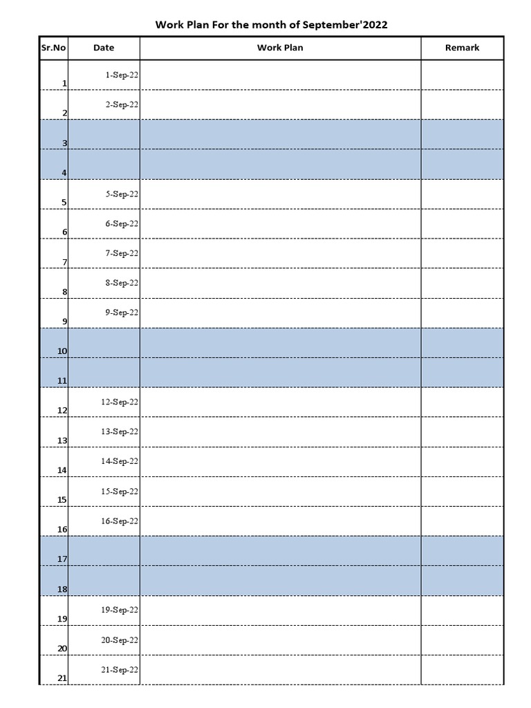 Work Plan Form | PDF