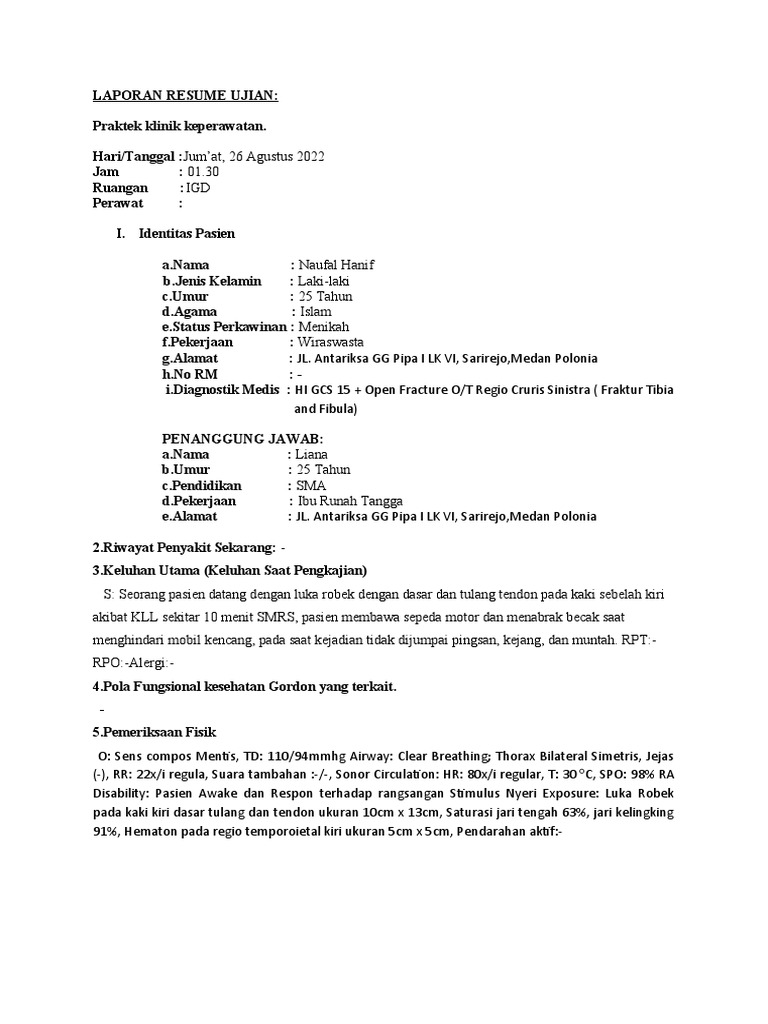 Laporan Resume Ujian | PDF