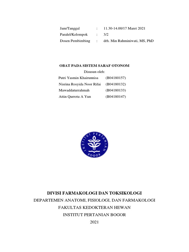 Obat Sistem Saraf Otonom: Studi dan Efek | PDF | Pengembangan Diri ...