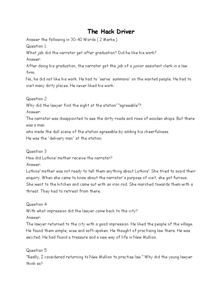 The Hack Driver | PDF