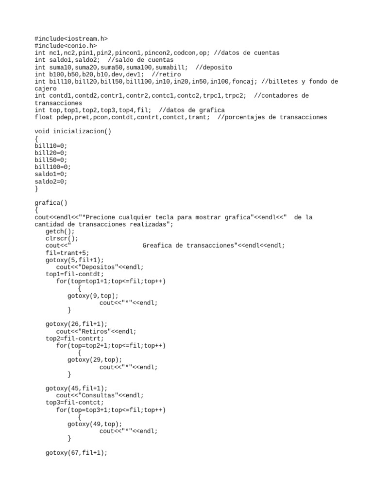 Cajero Automatico | PDF