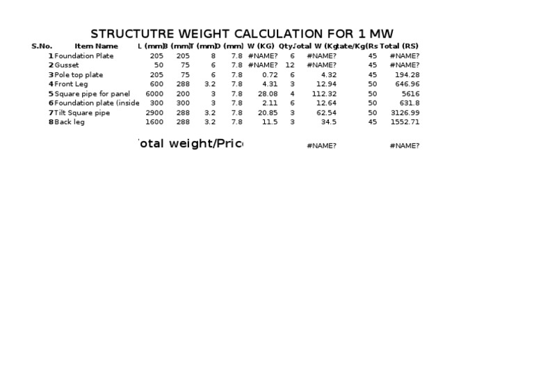 Weight Calculator | PDF