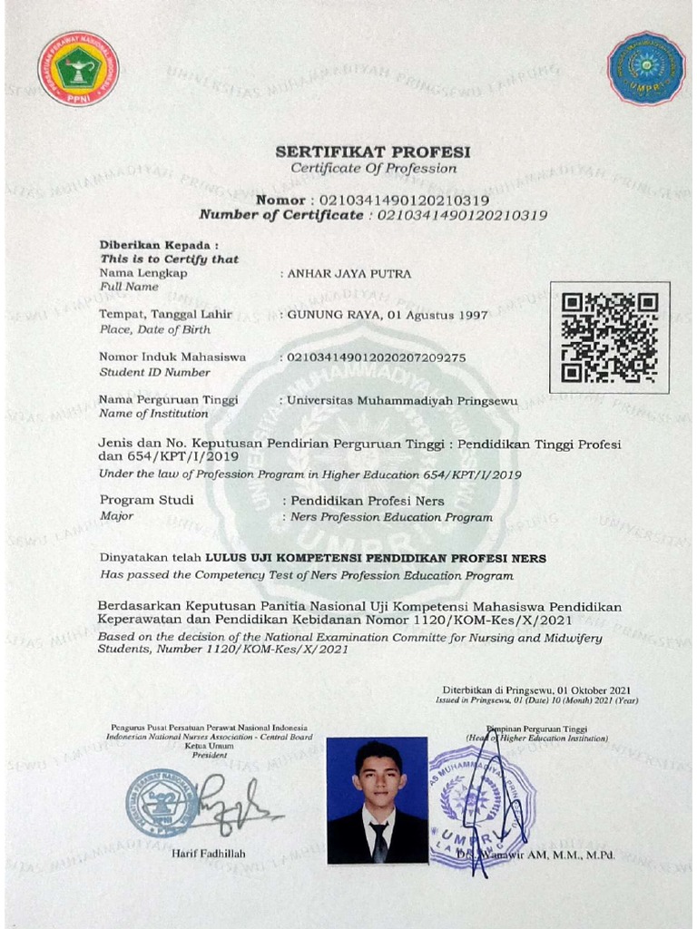 Sertifikat Profesi Ners | PDF