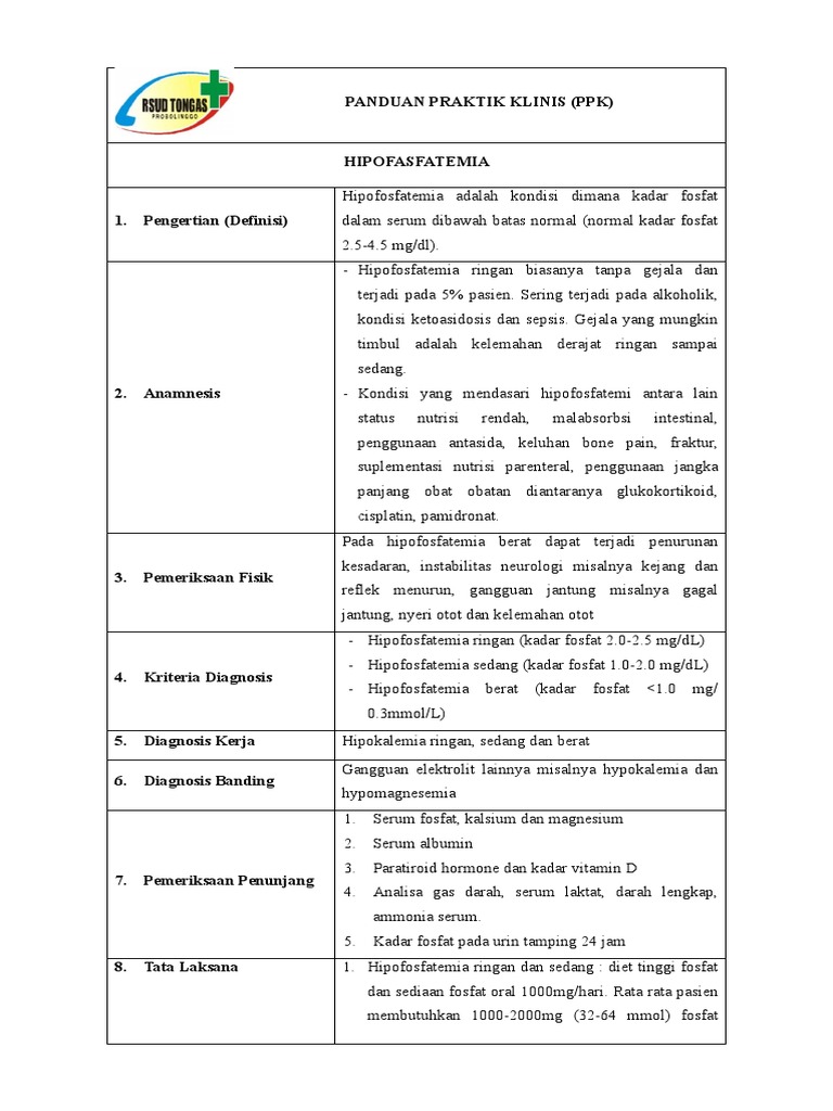 PPK Hipofosfatemia | PDF