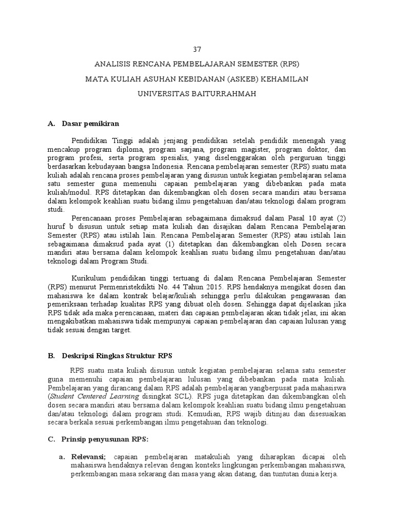 Analisis Rps Nani | PDF