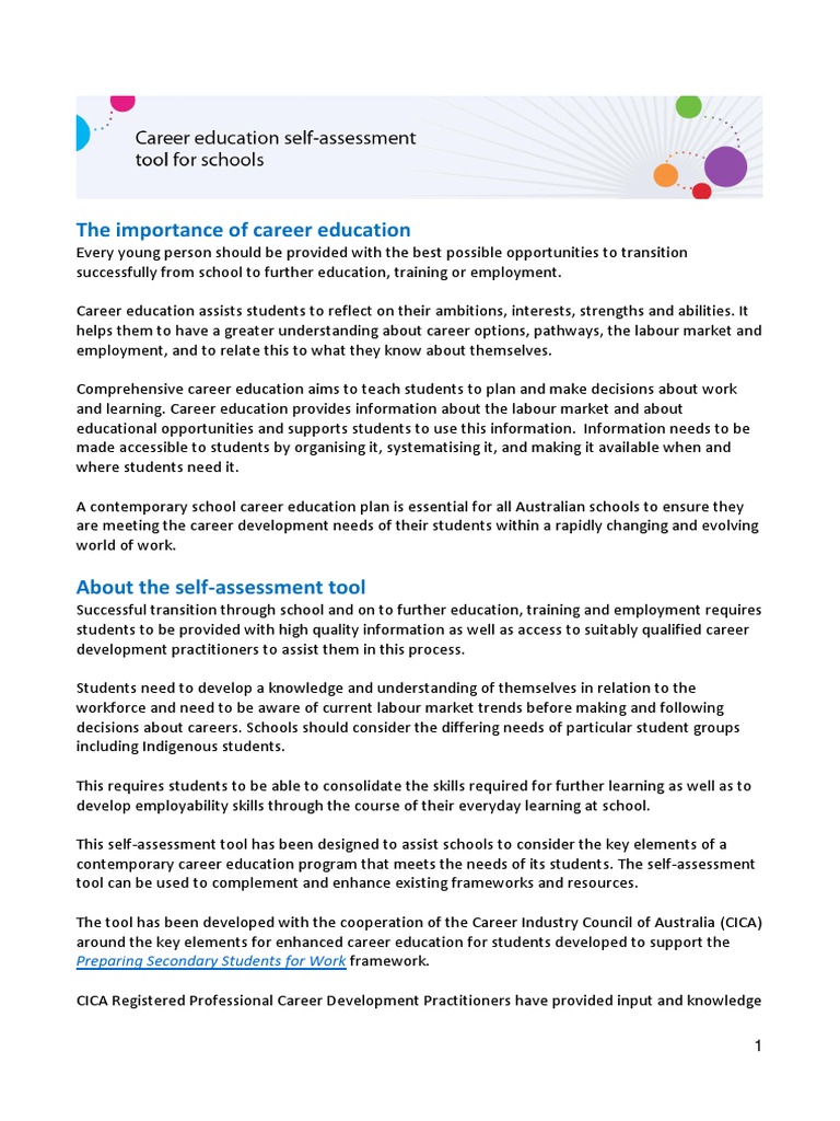 Essential Career Education for Students | PDF | Apprenticeship | Curriculum