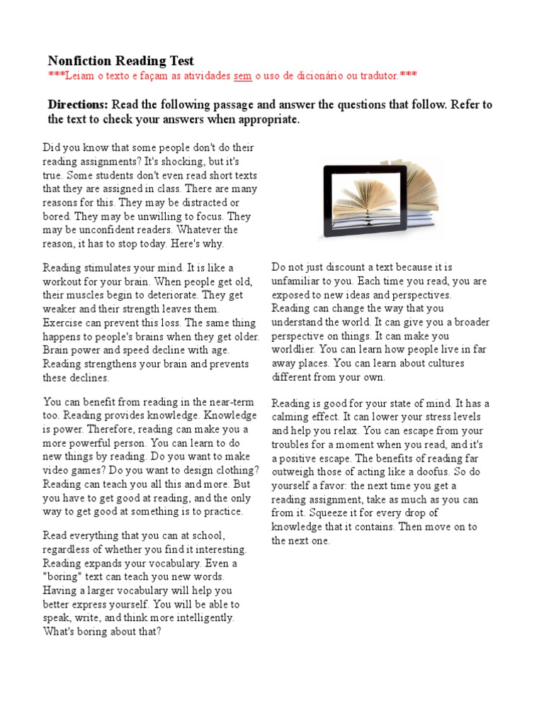Text - Nonfiction-Reading | PDF | Mind | Vocabulary