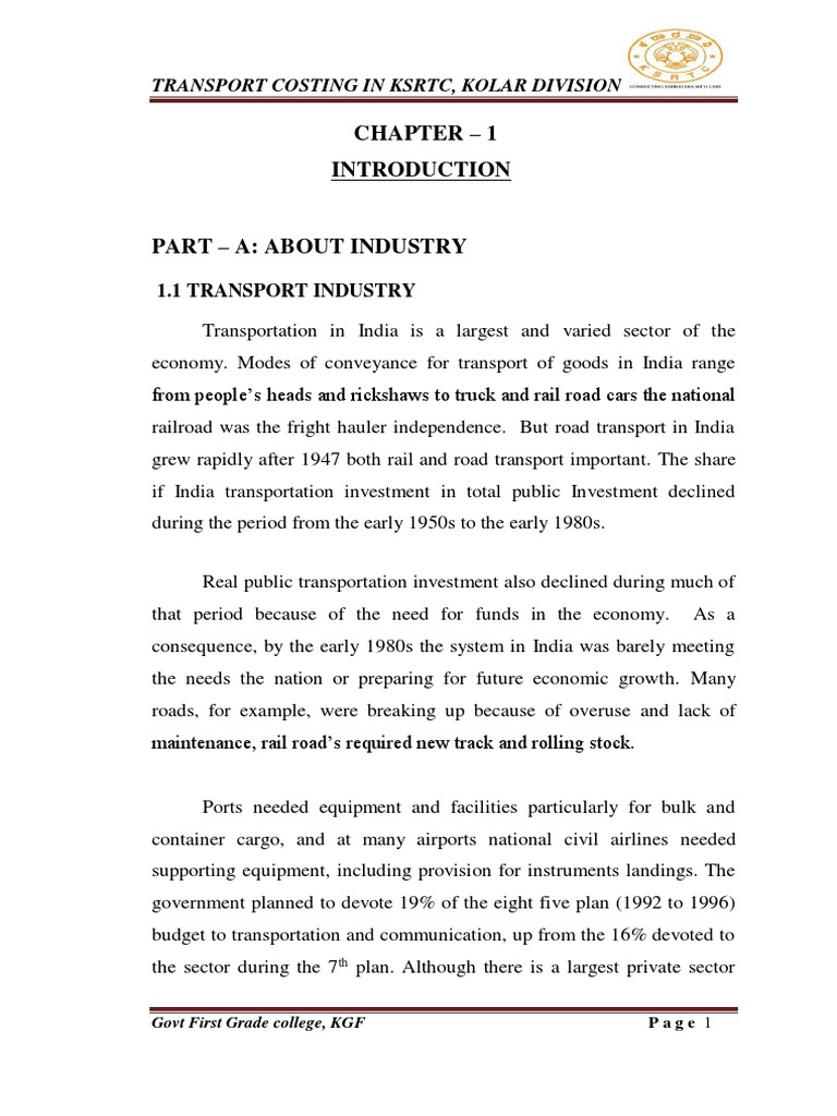 Final KSRTC | PDF | Cost | Transport