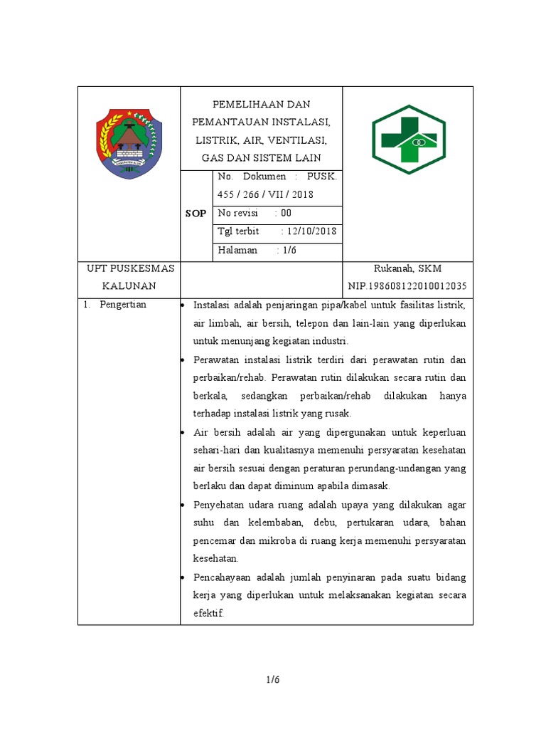 8.5.1 Ep. 2 Pemeliharaan Dan Pemantauan Instalasi Listrik Dan Sistem Lain | PDF