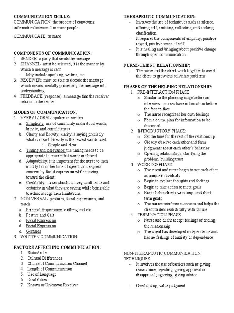 THERAPEUTIC | PDF | Communication | Nonverbal Communication