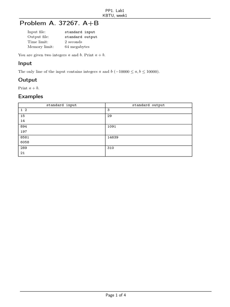 Lab1 Problems 0286 | PDF | Numbers | Byte