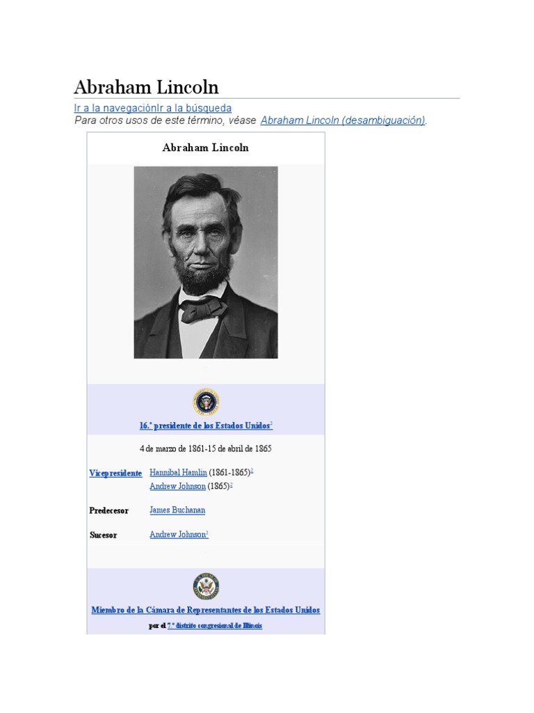 Abraham Lincoln | PDF | Abraham Lincoln | Guerra civil americana