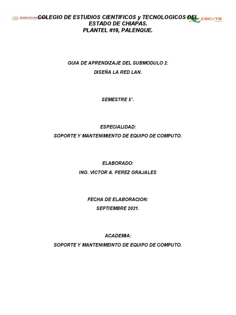 Guia de Aprendizaje Del Submodulo 2 | PDF | Red de computadoras | Red de área amplia