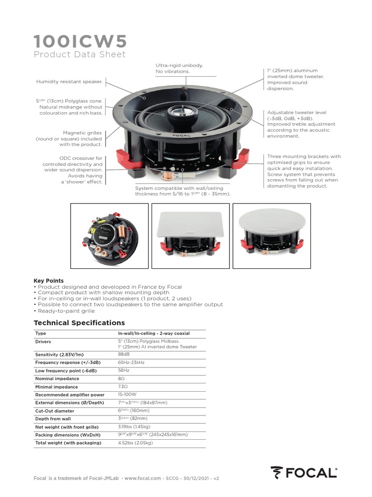 FP 100 Icw5 en | PDF | Loudspeaker | Manufactured Goods