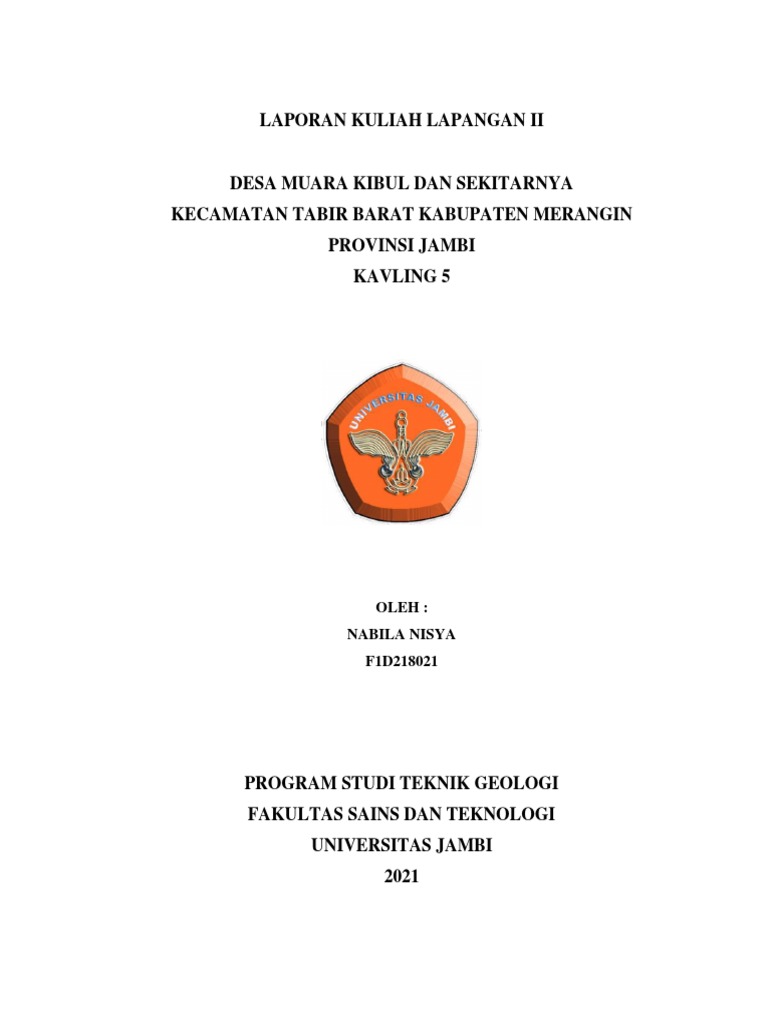 Laporan Kuliah Lapangan Ii Nabila Nisya (Desa Muara Kibul Dan ...