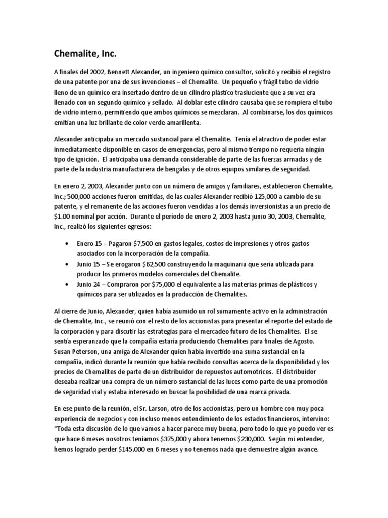 2022 Caso Chemalite | PDF | Economias