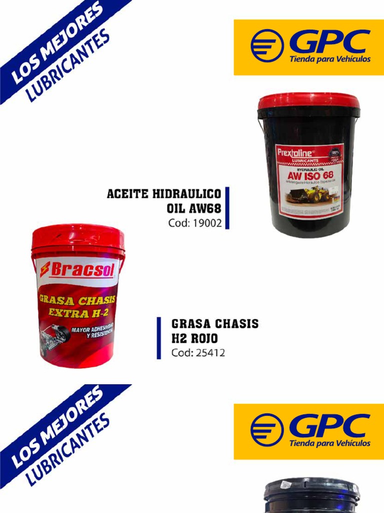 Catálogo de WSSP Lubricantes | PDF