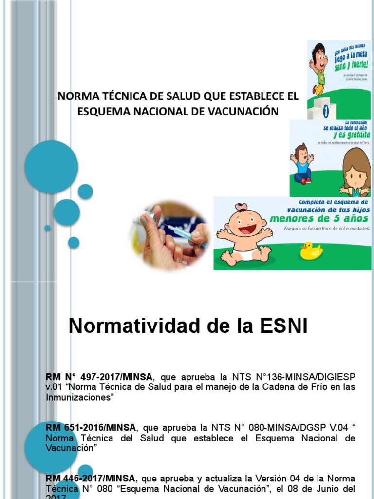 Norma Tecnica Esni 2018 | PDF | Vacunas | Ciencias de la Salud