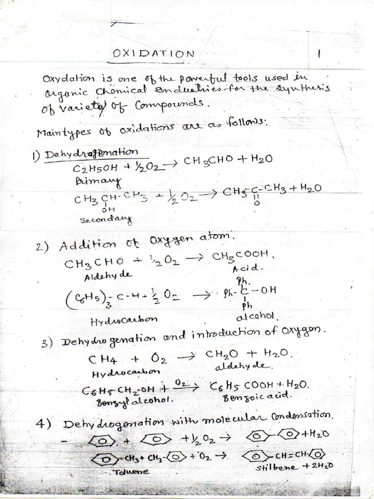 Oxidation - For Chemical | PDF