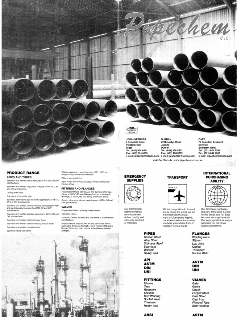 Piping Material Specifications | Pipe (Fluid Conveyance) | Plumbing