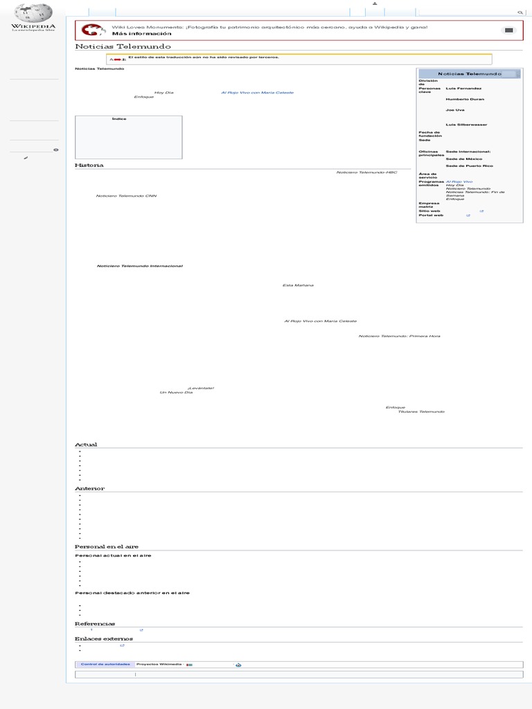 Noticias Telemundo - Wikipedia, La Enciclopedia Libre | PDF | Telemundo | Medios de comunicación ...