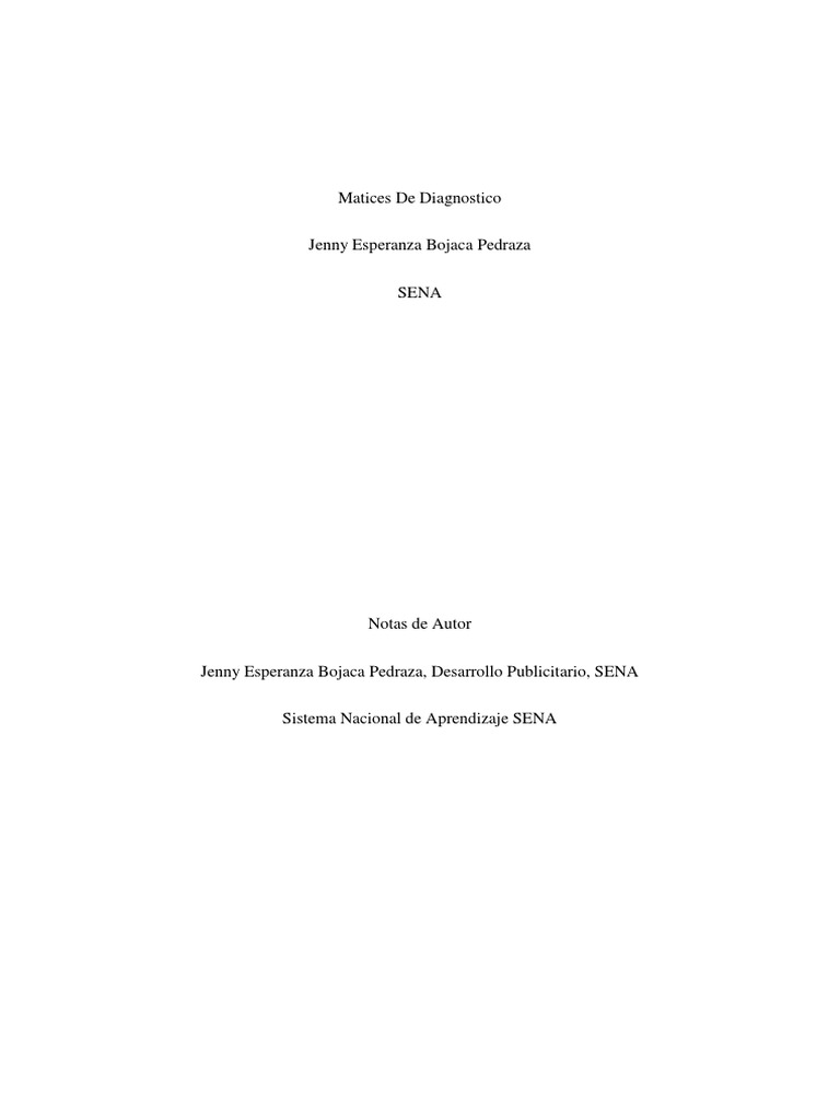 Matrices De Diagnostico Descargar Gratis Pdf Marketing Análisis Foda