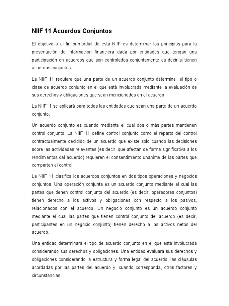 NIIF 11 y NIIF 12 | Descargar gratis PDF | normas internacionales de ...