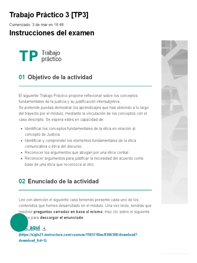 Examen - Trabajo Práctico 3 (TP3) 100 | PDF | Jürgen Habermas | Immanuel Kant