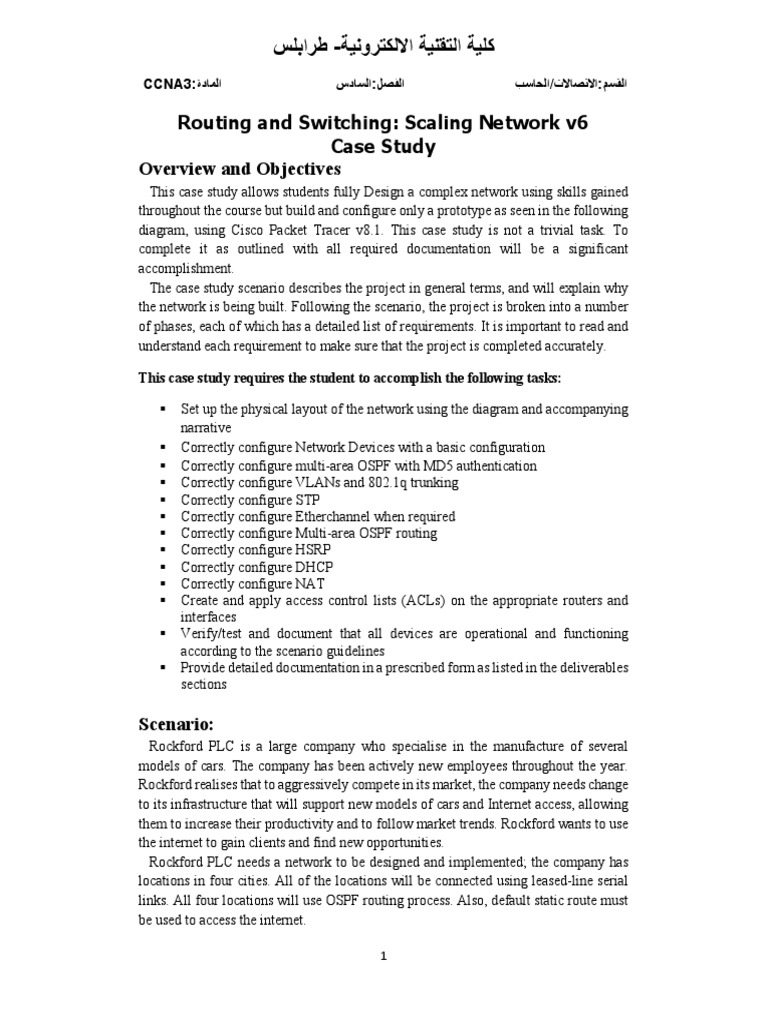 CCNA3 Case Study: Rockford PLC Network Design | PDF | Ip Address ...