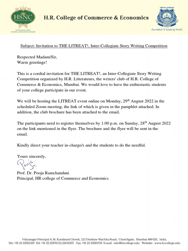 Invitation to THE LITREAT! Competition | PDF