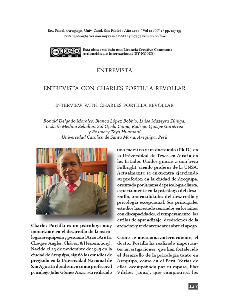 Entrevista Entrevista Con Charles Portilla Revollar | PDF | Espectro ...