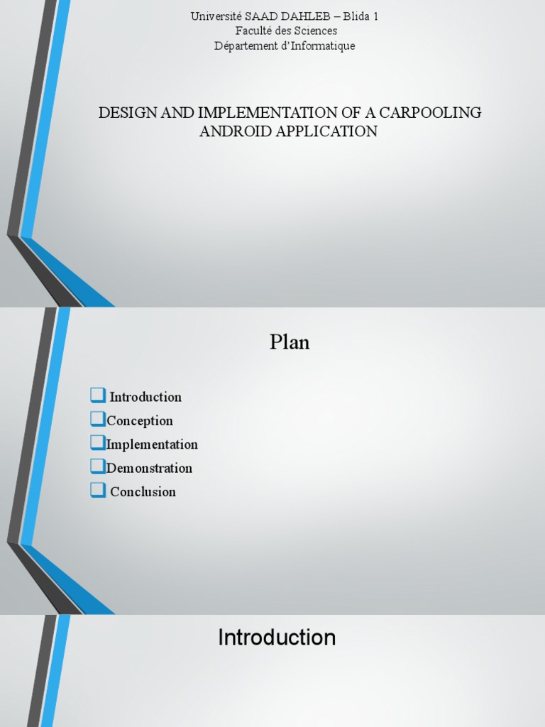 Design and Implementation of A Carpooling Android Application | PDF | Android (Operating System ...