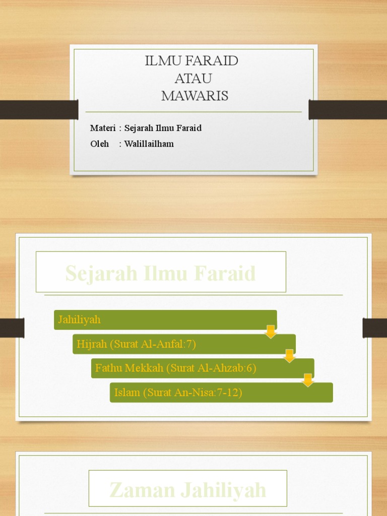 ILMU FARAID Sejarah Ilmu Faraid | PDF