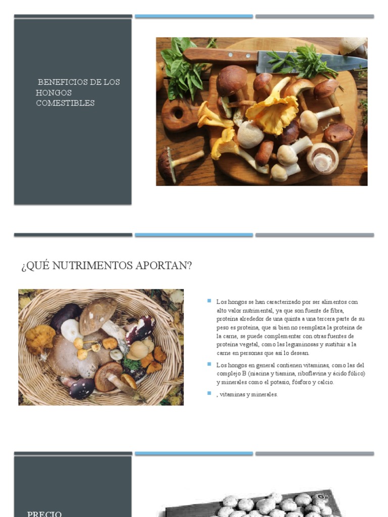 Beneficios de Los Hongos Comestibles | PDF | Hongo | Carne