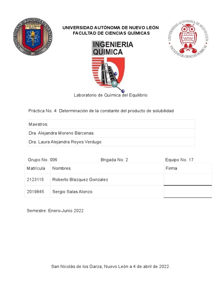 Reporte - P4 - Equipo 17 | PDF | Solubilidad | Concentración