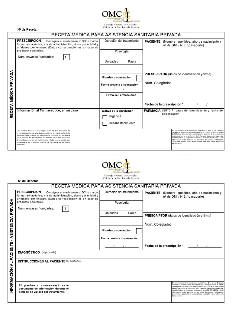 Receta Medica | PDF | Prescripción médica | Farmacia