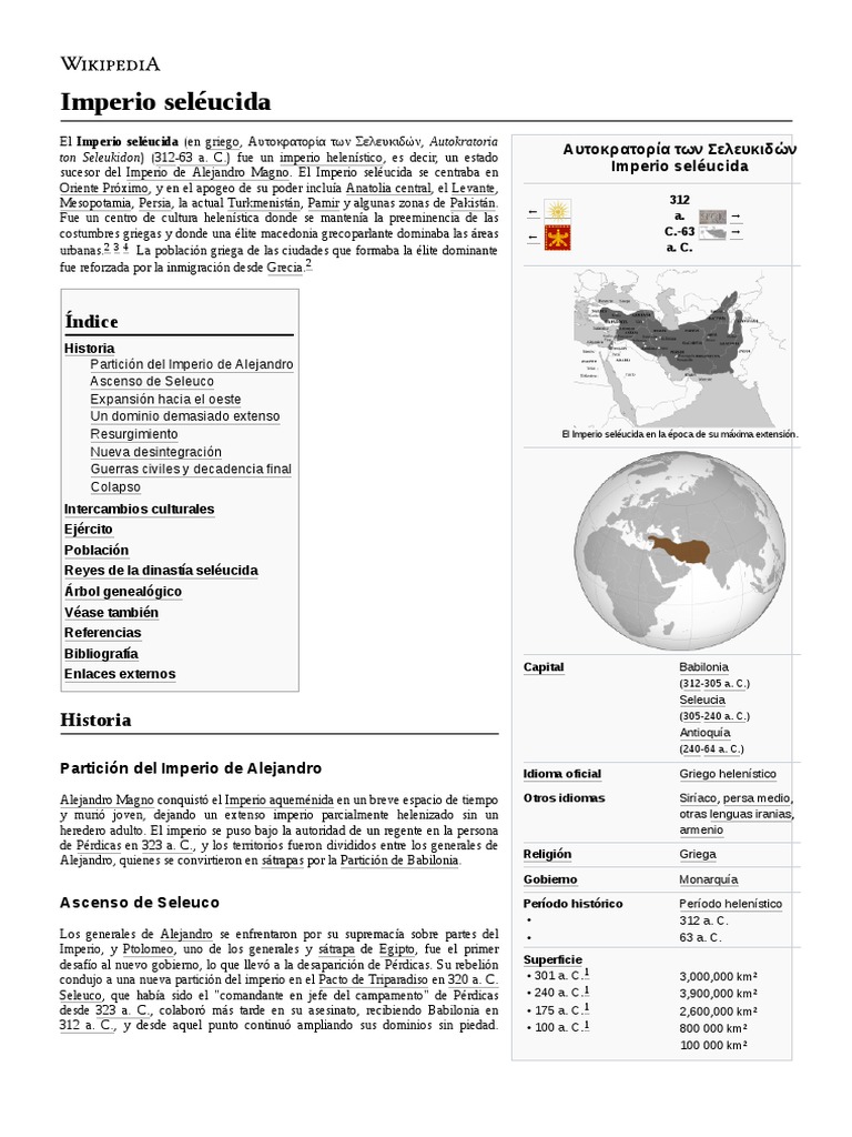 Imperio Seléucida | PDF | Siglo III aC | 1st Millennium Bc