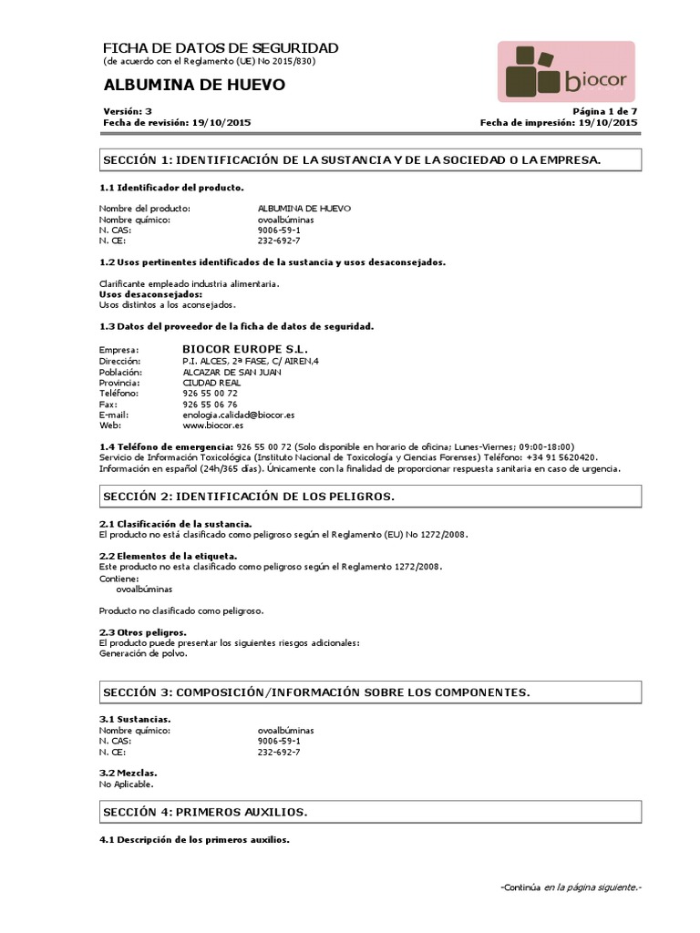 ALBUMINA | PDF | Química | Ciencias fisicas