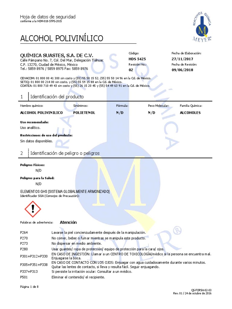 Alcohol Polivinilico | PDF | Residuos | Reciclaje