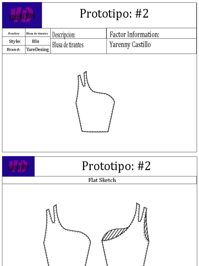Ficha Tecnica Prototipo 2 | PDF | Textiles | Clothing