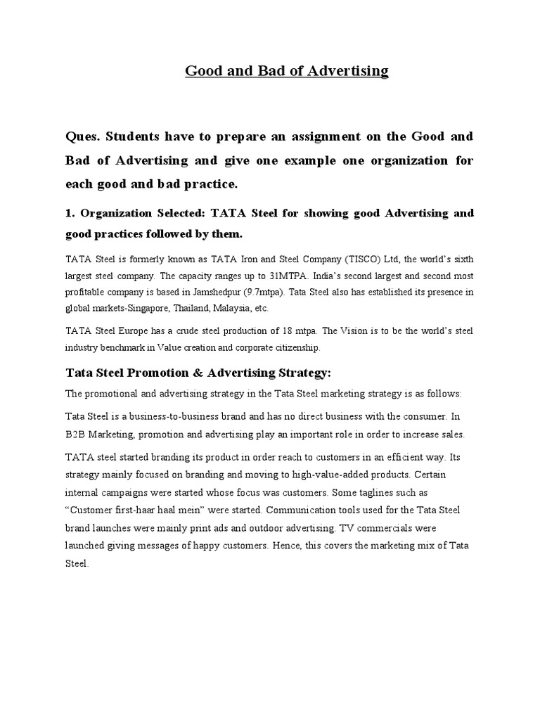 Good and Bad Advertising Examples | PDF | Advertising | Marketing
