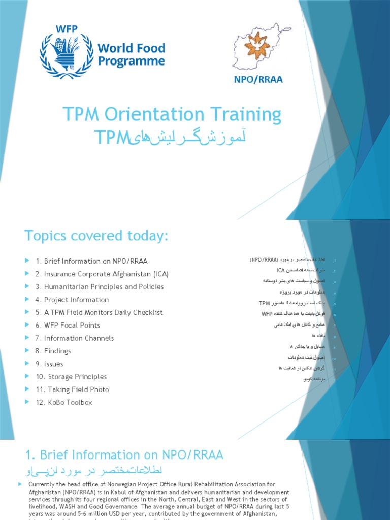 TPM Orientation Training 2nd Feb 2022 | PDF